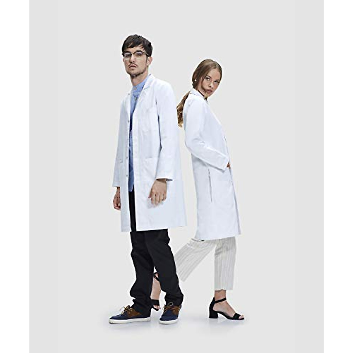 Dr. James Professional Lab Coat, Unisex, Classic Fit, Smartphone and Tablet Pockets, White, 40 Inch Length (6XL)
