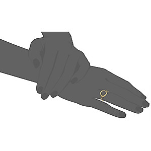 KoolJewelry 14k Yellow Gold Open Circle Karma Ring (size 7)