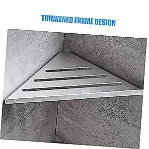 Cabilock 2pcs Wall Mounted Shelves Hanging Storage Shelves Shelf for Corner Metal Shelf Corner Shower Kitchen Rack Wall Mounted Storage Shelves Bathroom Accessories Shower Rack Hanger