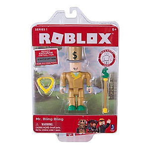Roblox Action Collection - Mr. Bling Bling Figure Pack [Includes Exclusive Virtual Item]