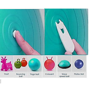 LORJE Fitness Exercise Sport Yoga Ball Inflatable Bed Pool Air Stopper Plug Pin, Exercise Ball Plug Replacement kit, 12Pieces