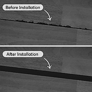 Rubber Bond Floor Transition Strip, Self-Adhesive Vinyl Flooring Transitions Laminate Floor Cover Strips | Flat Divider Strip, Easy to Install & Peel (120 Inches, Black)