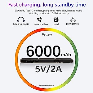 2023 Newest 2 in 1 Tablet 10 inch, 6GB RAM 128GB ROM +1TB Expand Computer Tablet Android 11, 2.4Ghz+5Ghz+WIFI 6, 2+8 Dual Camera, 6000mAh Battery, Bluetooth 5.0 Tablets with Keyboard, Case, Stylus