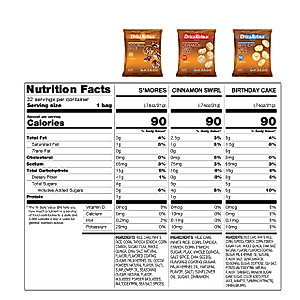 Drizzilicious Variety Pack .74oz 32 count | S'mores, Cinnamon Swirl and Birthday Cake | Mini Snack Chocolatey Rice Cakes | Vegan Air Popped Chia, Quinoa, Flax Snack …