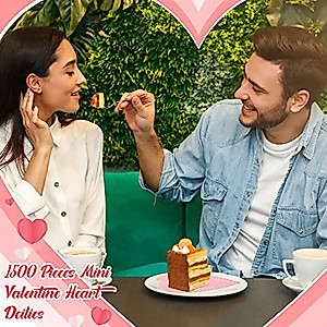 1500 Pieces Mini Valentine Heart Doilies 4 Inch Lace Paper Doilies Heart Shape Paper Doilies Red, Pink, White Heart Cutouts Crafts Valentines Day Doilies Gift for Valentine's Day Party Decorations