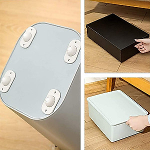 4Pcs Mini Casters Wheels Self Adhesive Swivel Wheels Stainless Steel Paste Universal Wheel with 360 Degree Rotation Sticky Pulley for Bins Bottom Storage Box Furniture Trash Can Small Furniture