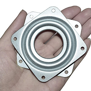 10Pack Lazy Susan Hardware, 3” Square Ball Bearing Swivel Plate, 120lbs Capacity 5/16” Thick Rotating Disc, Lazy Susan Turntable for Serving Trays, Kitchen Cabinet, Craft Project, Makeup Holder