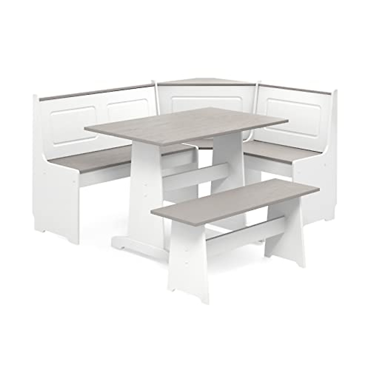 Linon Grey and White Breakfast Dining Set Ardmore Nook