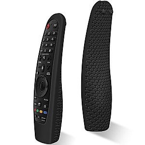 Silicone Protective Case for LG AN-MR20GA / AN-MR19BA / AN-MR18BA / AN-MR650A / AN-MR600 Remote Control [Anti-Lost] Anti Slip LG Magic Remote AKB75855501 Cover Skin Sleeve Protector (Black)
