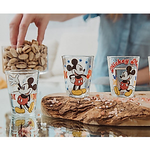 Disney Vintage Mickey Mouse 2-Ounce Mini Shot Glasses | Set of 6