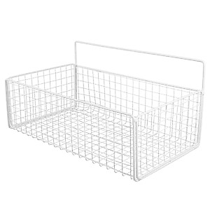 CONGARTENO Bathroom Storage Shelf Kitchen Organizer Self-Adhesive Storage Rack Storage Shelves Wall Mount Rack Iron Storage Rack White