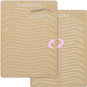 BRAWNA 6 Pack PMU Practice Skin for Microblading and Microshading Eyebrows - Inkless - Double-Sided - PMU Supplies