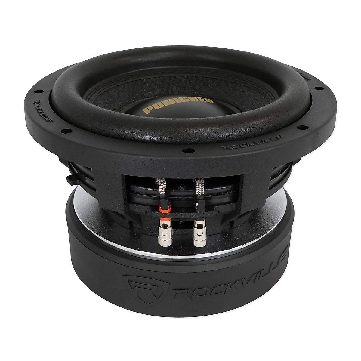Rockville Punisher 10D1 10" 5000w Peak Competition Car Audio Subwoofer Dual 1-Ohm Sub 1250w RMS CEA Rated, Black