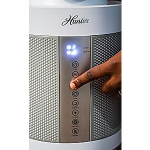 Hunter Fan Company Hunter HPF500 ExtremeAir Tower Air Purifier, 36" Tall, Black/Silver