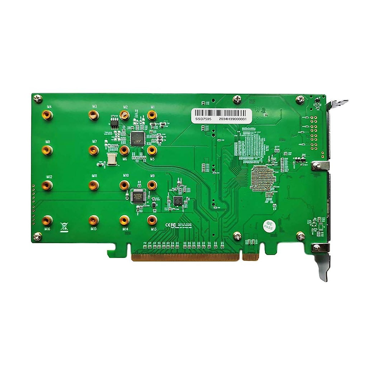 Highpoint 4-Port M.2 SSD7505 PCIe Gen3/Gen4 NVMe Bootable RAID Controller for Windows & Linux Systems