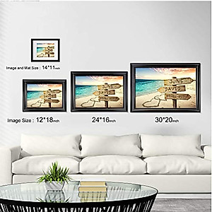 Heart in Heart Sign Unique Personalized Photo or Canvas Prints with Couple's Names and Special Date on Sign,Perfect Present for Anniversary,Wedding,Birthday,Holidays