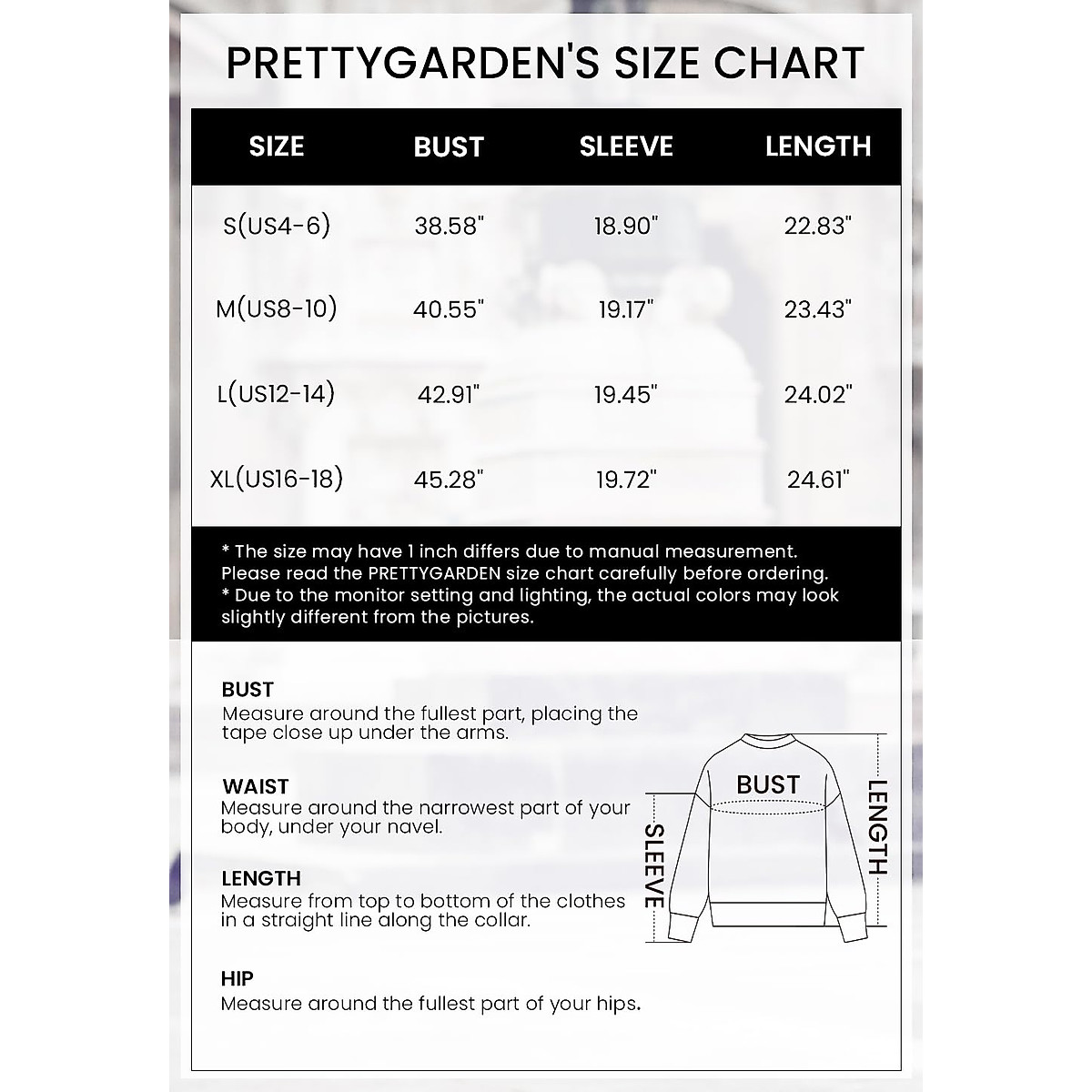 PRETTYGARDEN Women's 2024 Winter Pullover Sweater Casual Long Sleeve Crewneck Loose Chunky Knit Jumper Tops Blouse (Khaki,Small)