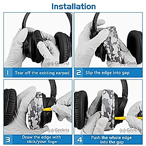 Geekria QuickFit Replacement Ear Pads for Sony WH-CH700N, WH-CH710N, WH-CH720N Headphones Ear Cushions, Headset Earpads, Ear Cups Cover Repair Parts (Camo)