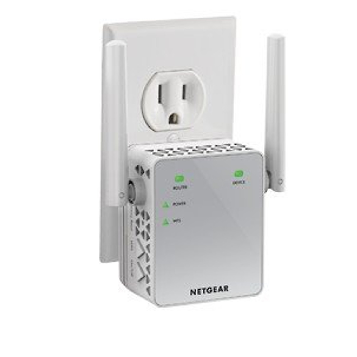NETGEAR EX3700-100UKS AC750 WiFi Range Extender 802.11n/ac 1-Port Wall-plug External Antennas