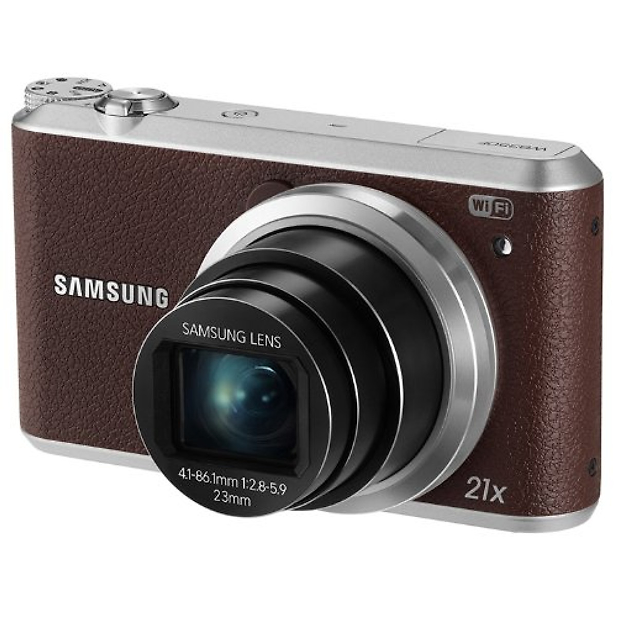 Samsung WB350F 16.3MP CMOS Smart WiFi & NFC Digital Camera with 21x Optical Zoom, 3.0" Touch Screen LCD and 1080p HD Video (Brown)