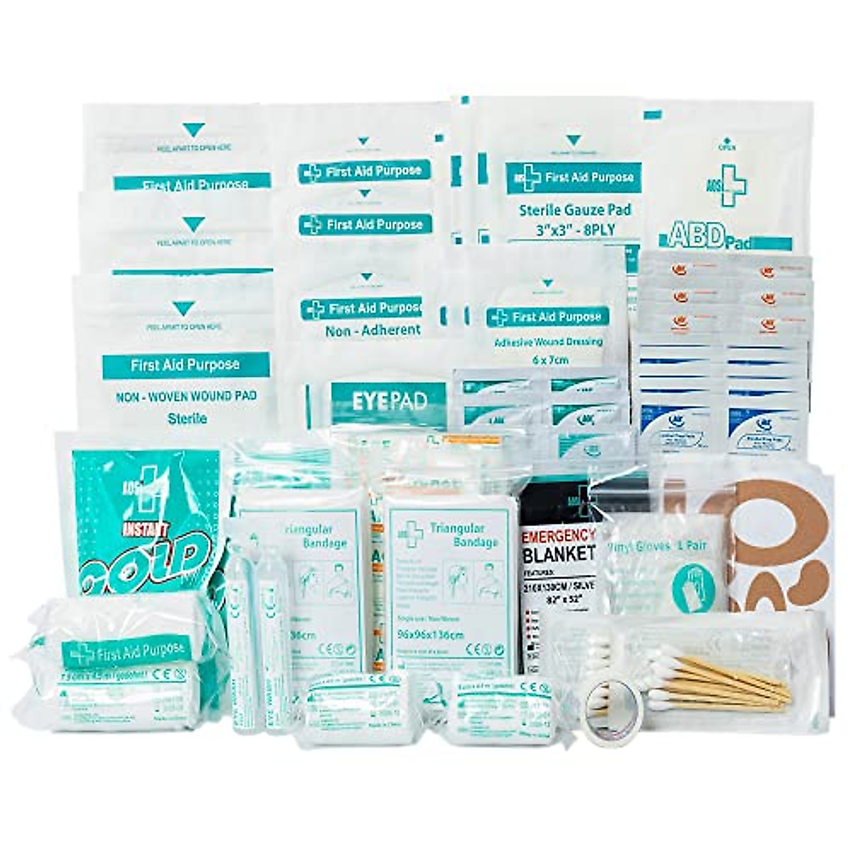 General Medi 160 Piece First Aid Kit Bag Refill Kit - Includes Eyewash, Instant Cold Pack, Bandages,Emergency Blanket, Moleskin Pad, Gauze - Extra Replacement Medical Supplies for First Aid