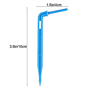YARNOW 100pcs Garden Irrigation Curved Drop Arrow Water Saving Arrow Drip Head Emitter Plants Irrigation Micro Dripper Greenhouse Garden Fittings