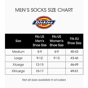 Dickies Men's Dri-Tech Essential Moisture Control Crew Socks, Available in M-XXL (6, 12, Solid Khaki (6 Pairs), Large