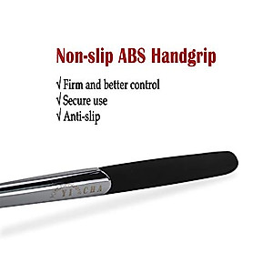 YICHA Kitchenware Professional Double Sides Nails Zinc Alloy Manual Meat Tenderizer Hammer Mallet, Non-slip ABS Handgrip, for Meat Ingredients, 8.7 inch, Black