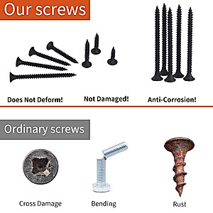 LTYLL,ITYII 180 PCS #6 Quality Carbon Steel Philips self-Tapping Screws with fine Thread and countersunk Head, a Set of 7 Different Wood Screws, Suitable for Dry Wall