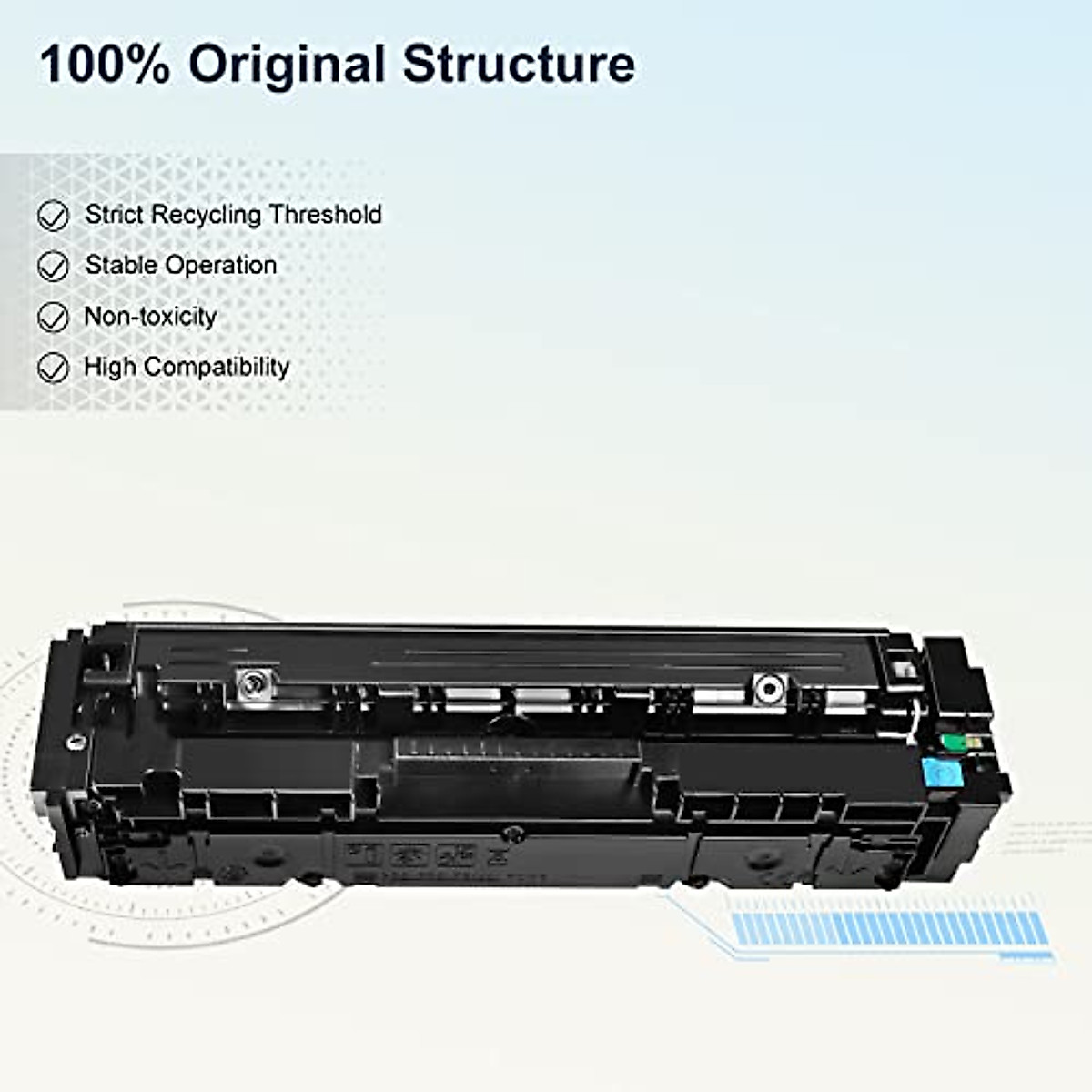 TESEN 201X CF400X (with New Chips) Remanufactured Toner Cartridge Replacement for HP 201X CF400X for HP Color Pro M252n M252dw MFP M277n M277dw M277c6 M274n (Black, 4PK) Green Series