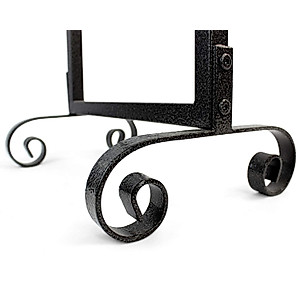 MYFIREPLACEDIRECT 5 Pieces Fireplace Tool Set Strength Wrought Iron, Fire Place Toolset Indoor Outdoor Hearth Accessories Kit with Fireplace Brush, Fire Poker, Firewood Tong, Fireplace Shovel, Glove