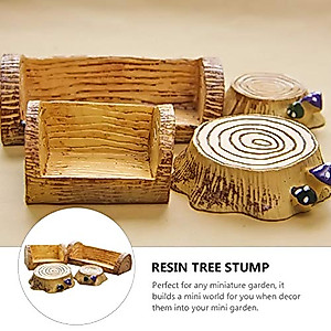 NUOBESTY 4pcs Micro Landscape Decoration Flower Glass Ornaments for Crafts Landscape Miniatures Glass Terrariums for Plants Miniature Ornaments Tree Stumps Fairy Small and Fresh PVC Branch