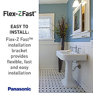 Panasonic FV-0511VQ1 WhisperCeiling DC - Bathroom Exhaust Fan with Speed Selector - SmartFlow Technology - Quiet Energy Star-Certified Ceiling Fan - White