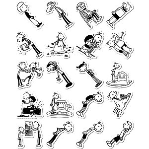 Stickers 20 Pcs Per Pack Diary Colorful of Aesthetic A Laptop Wimpy Waterproof Kid Vinyl Bike Bumper Car Luggage Skateboard Water Bottle Guitar