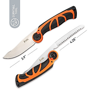 Survive Outdoors Longer Stoke Pivot Survival Folding Knife & Saw
