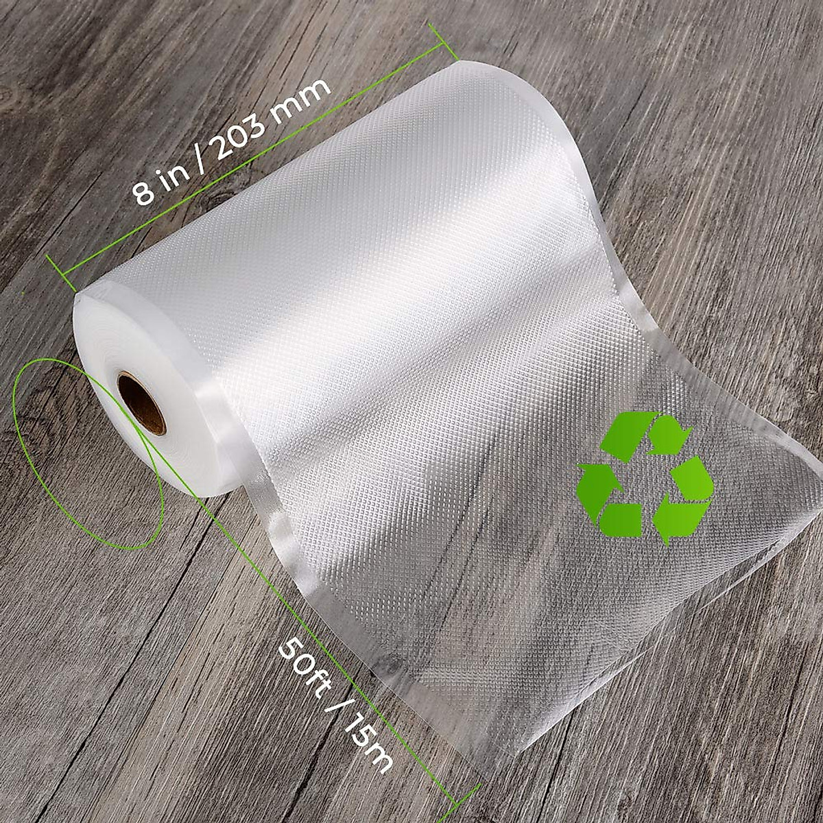 [Super Heavy Duty]Vacuum Sealer Bags for Food，8inx50 Rolls 2 Pack,XinBaoLong Food Saver Bags Rolls,Commercial Grade, Heavy Duty, BPA Free,Great for Vac Storage.Total 100 Feet!!!
