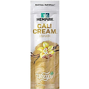 Hempire by Swisher Natural Hemp Wraps - Cali Cream - Full Box - 60 Wraps total incl. Frugal Smoker Sticker