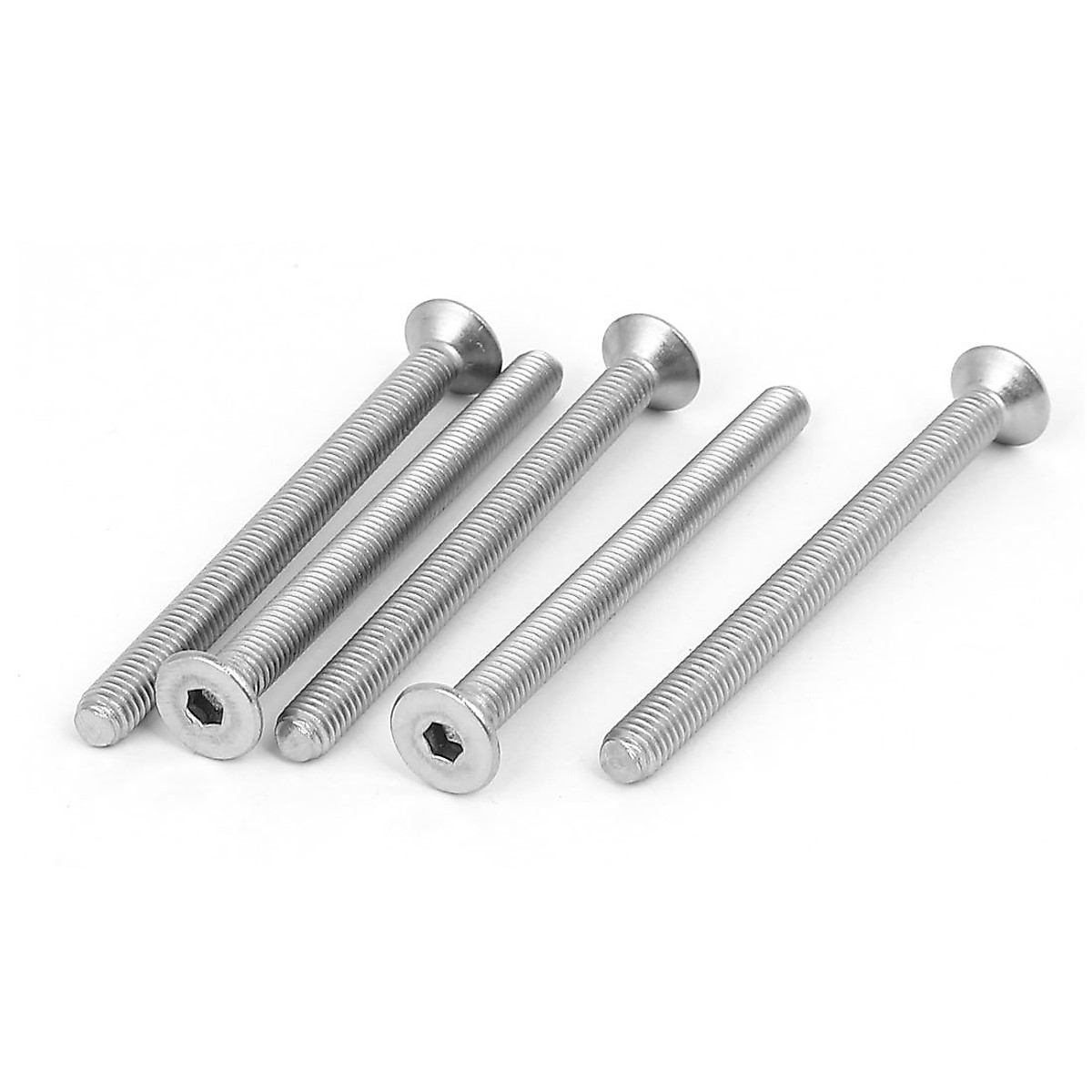 uxcell® M5x60mm 316 Stainless Steel Countersunk Flat Head Hex Socket Cap Screw 5pcs