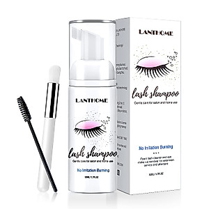 Eyelash Extension Shampoo, Remove Makeup Residue & Mascara, Gentle Deep Cleansing and No Irritating or Burning for Eyelash Extension Foam - Perfect for Salon Use and Home Care (50ML)