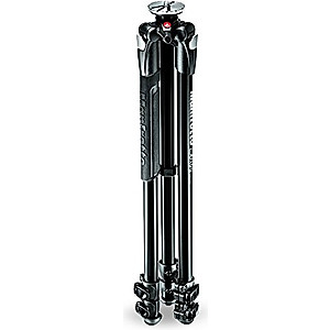 Manfrotto 290 Xtra Aluminum 3-Section Tripod Kit with 3-Way Head (MK290XTA3-3WUS) , Black