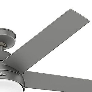 Hunter Fan Company 51315 Aerodyne Ceiling Fan, 52, Matte Silver