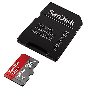 SanDisk Ultra 64GB UHS-I/Class 10 Micro SDXC Memory Card With Adapter- SDSDQUAN-064G-G4A [Old Version]
