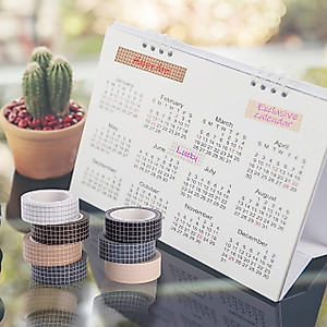 Mr. Pen- Grid Washi Tape Set, 7 Rolls, 0.6", Washi Tape for Journaling, Decorative Tape, Journaling Tape, Craft Tape, Scrapbooking Tape, Decorative Tape for Crafts, Decorative Craft Washi Masking Tape