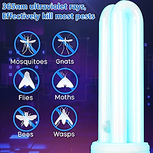 Bug Zapper Light Bulb,Homesuit 15W U Type Bug Zapper Replacement Bulb, Bug Zapper Light 2U15W for Original Homesuit 15W/18W Bug Zapper