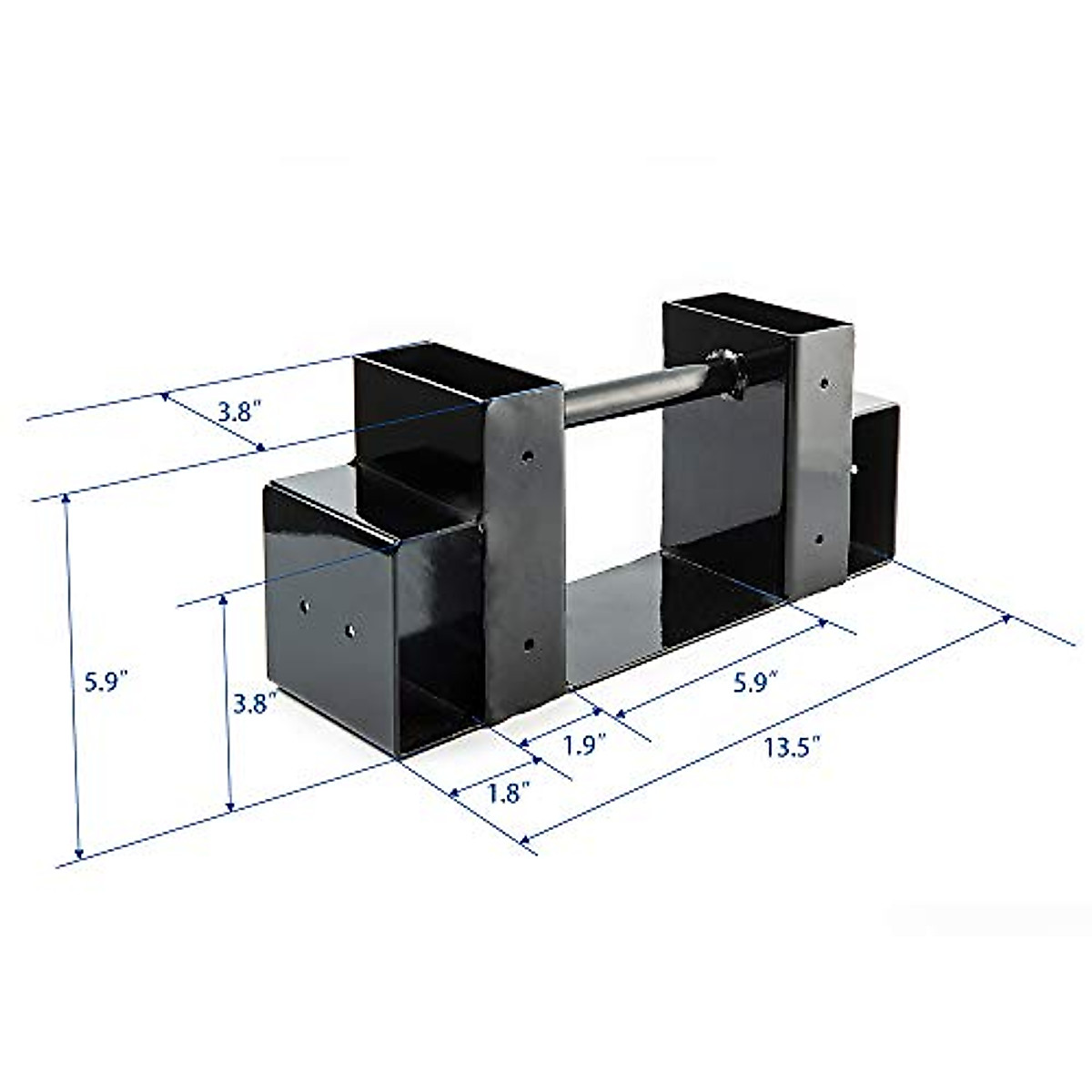 HANDYGO Firewood Rack - High Strength Carbon Steel Fireplace Log Holder, Outdoor Firewood Racks, for Fitting Backyard Fire Pits Wood Storage Bracket, Black