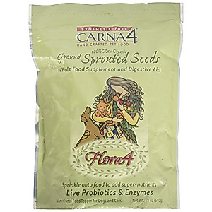 Carna4 Ground Sprouted Seeds Raw Food Topper Flora4, 18oz