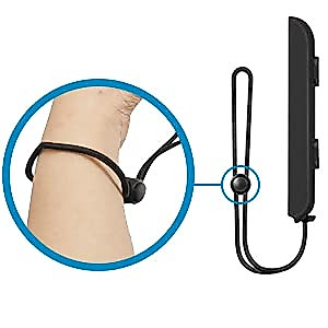 XBERSTAR1pair Straps for Switch Original .Con Strap with Thumb Grips Cap (Light Blue)