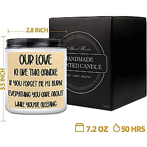 AharHora Funny Gift Candle for Women Men, Scented Candles Gifts for Women Her Him, Unique Gifts for Couples, Husband, Wife, Fiance, Lover, Girlfriend, Boyfriend, Valentines Day Gifts
