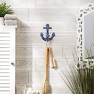 Accent Plus Blue Anchor Wall Hook