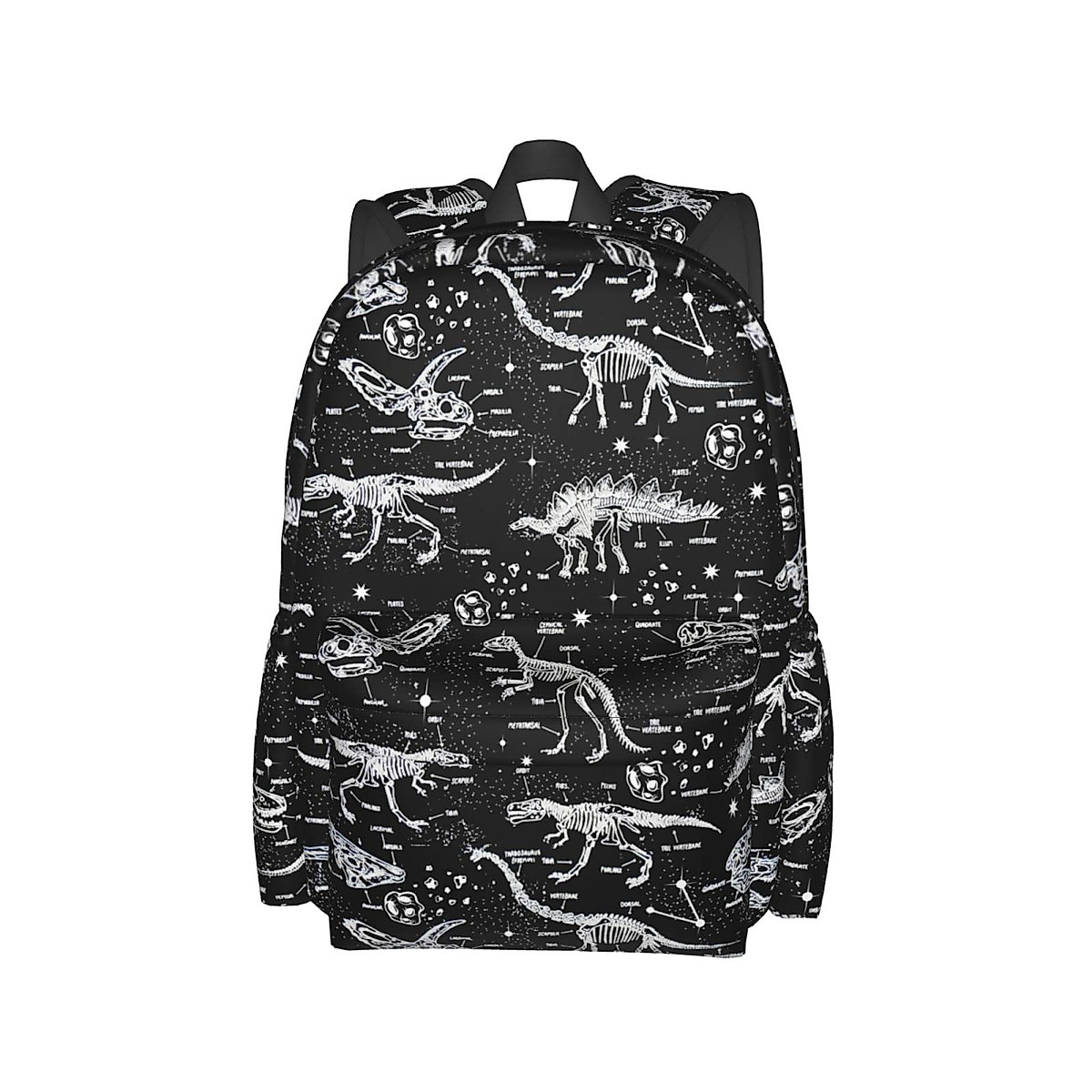 Dinosaur Skull Stylish Backpack With Adjustable Padded Shoulder Straps Daypacks For College Travel One Size